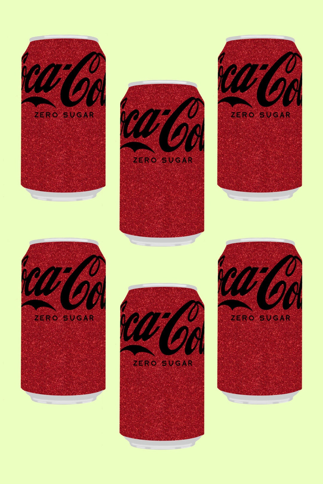 Coca Cola Coke Zero Red Glitter Digital Print / Printable - Etsy