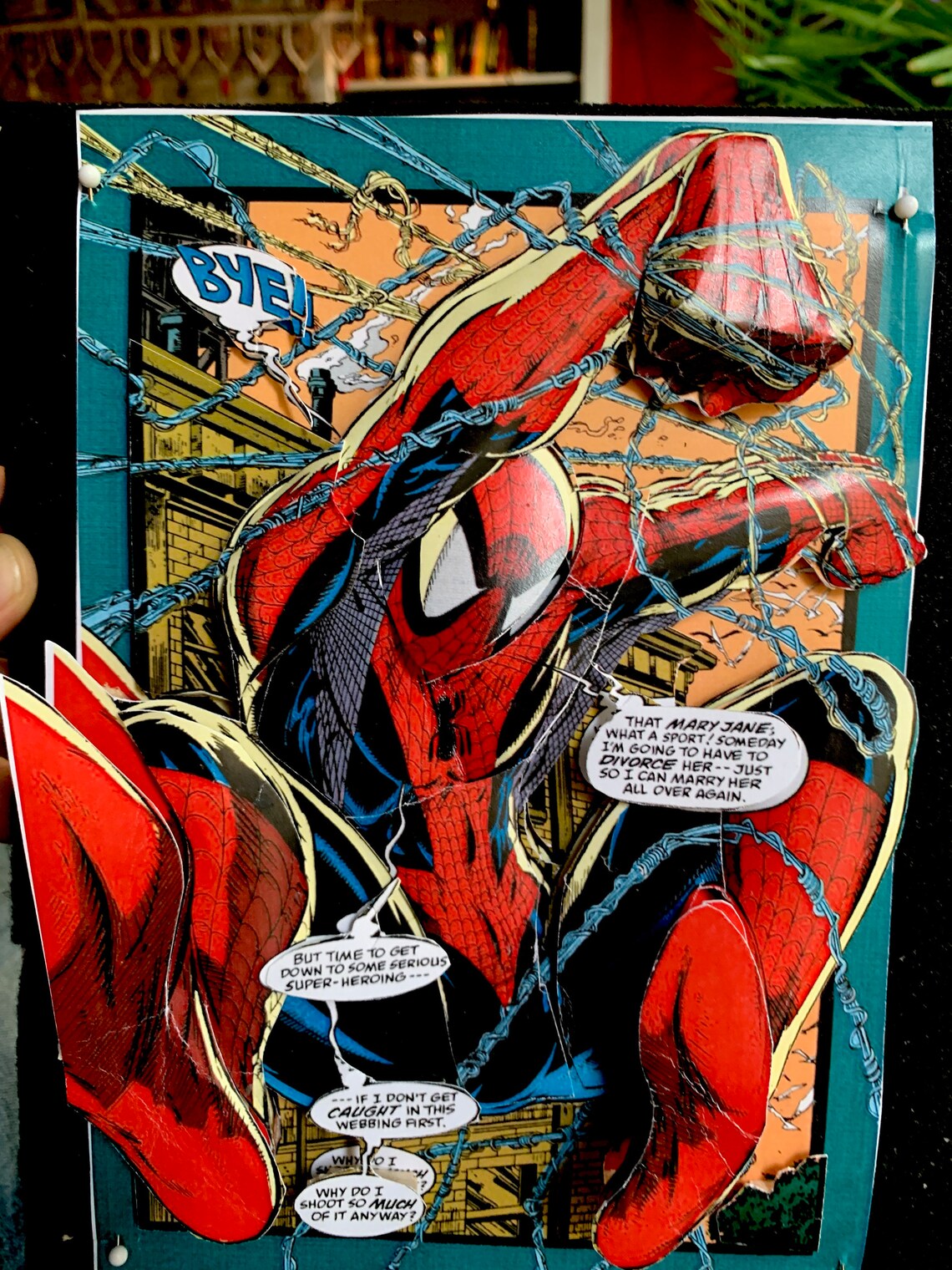 Spider-man the Web Slinger 3-D Paper Shadow Box - Etsy