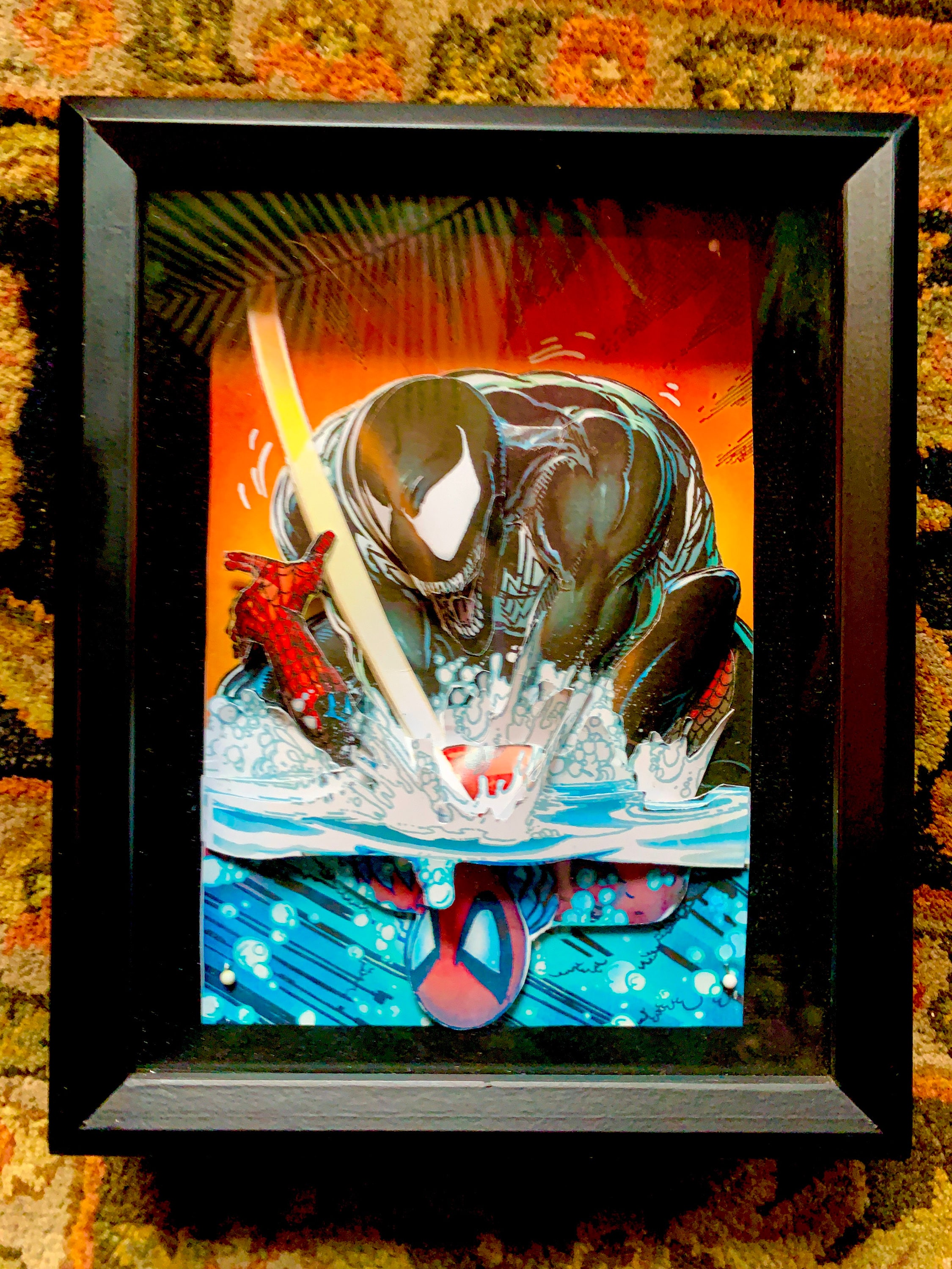 Venom Vs Spiderman 3D Shadowbox - Etsy