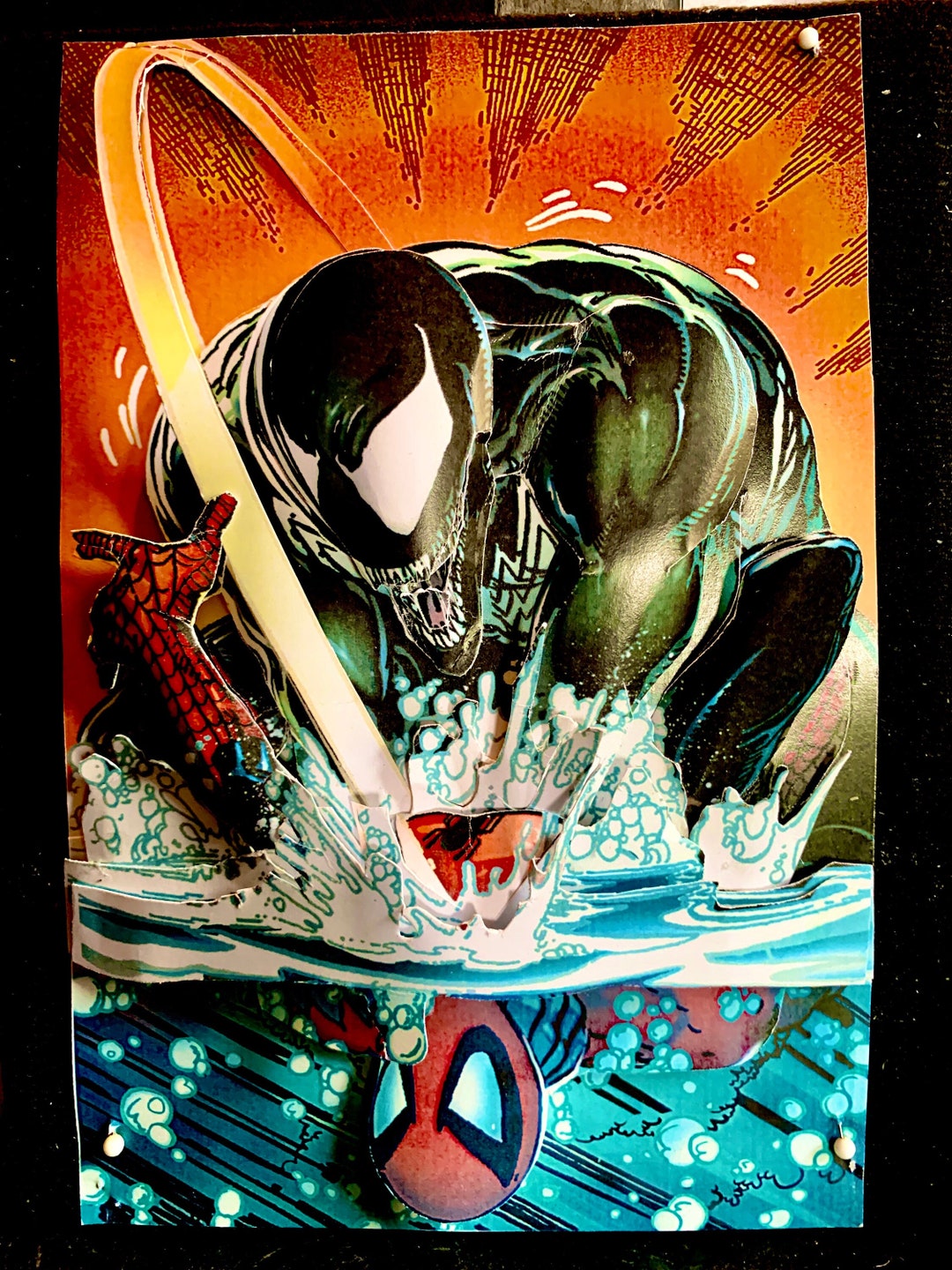 Venom Vs Spiderman 3D Shadowbox - Etsy