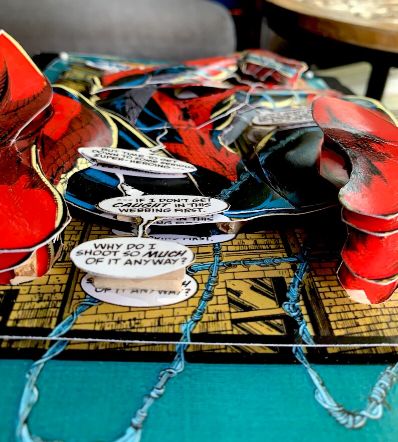 Spider-man the Web Slinger 3-D Paper Shadow Box - Etsy