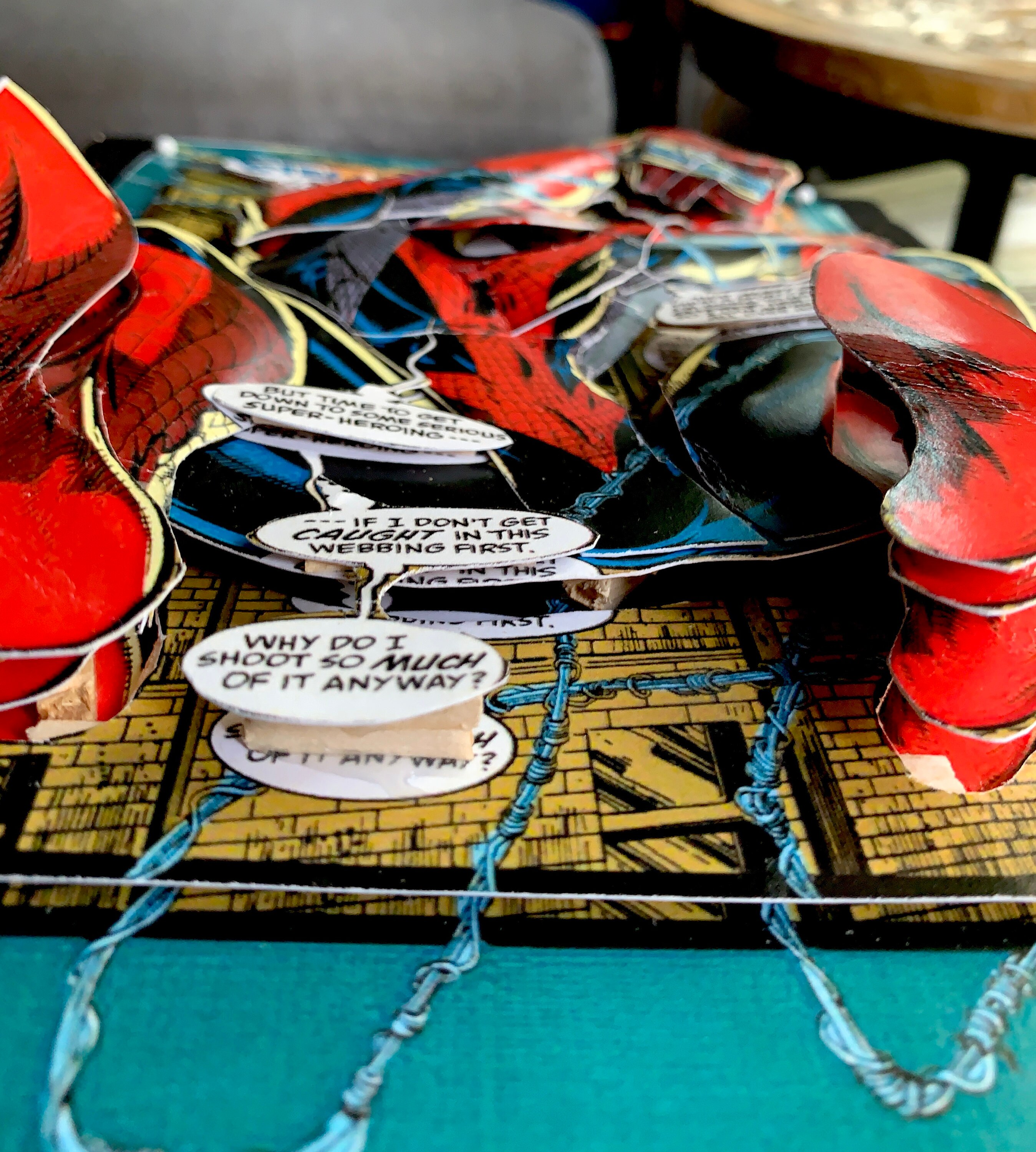 Spider-man the Web Slinger 3-D Paper Shadow Box - Etsy