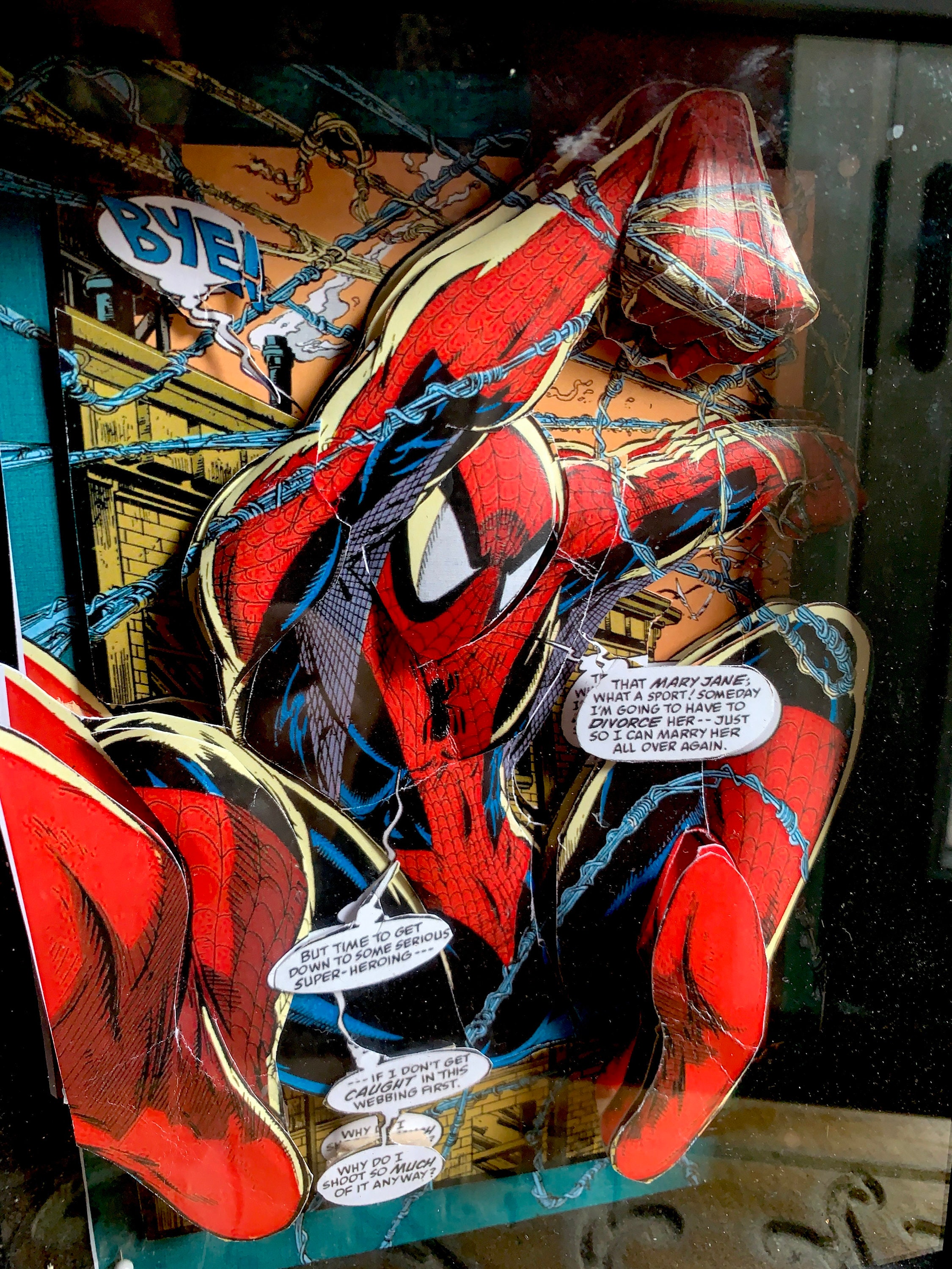 Spider-man the Web Slinger 3-D Paper Shadow Box - Etsy