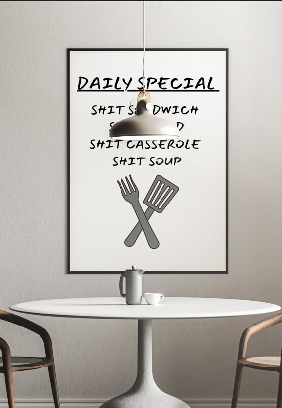 Funny Kitchen Menu SVG, Humor Svg, Instant Download, Cricut Cut Files ...