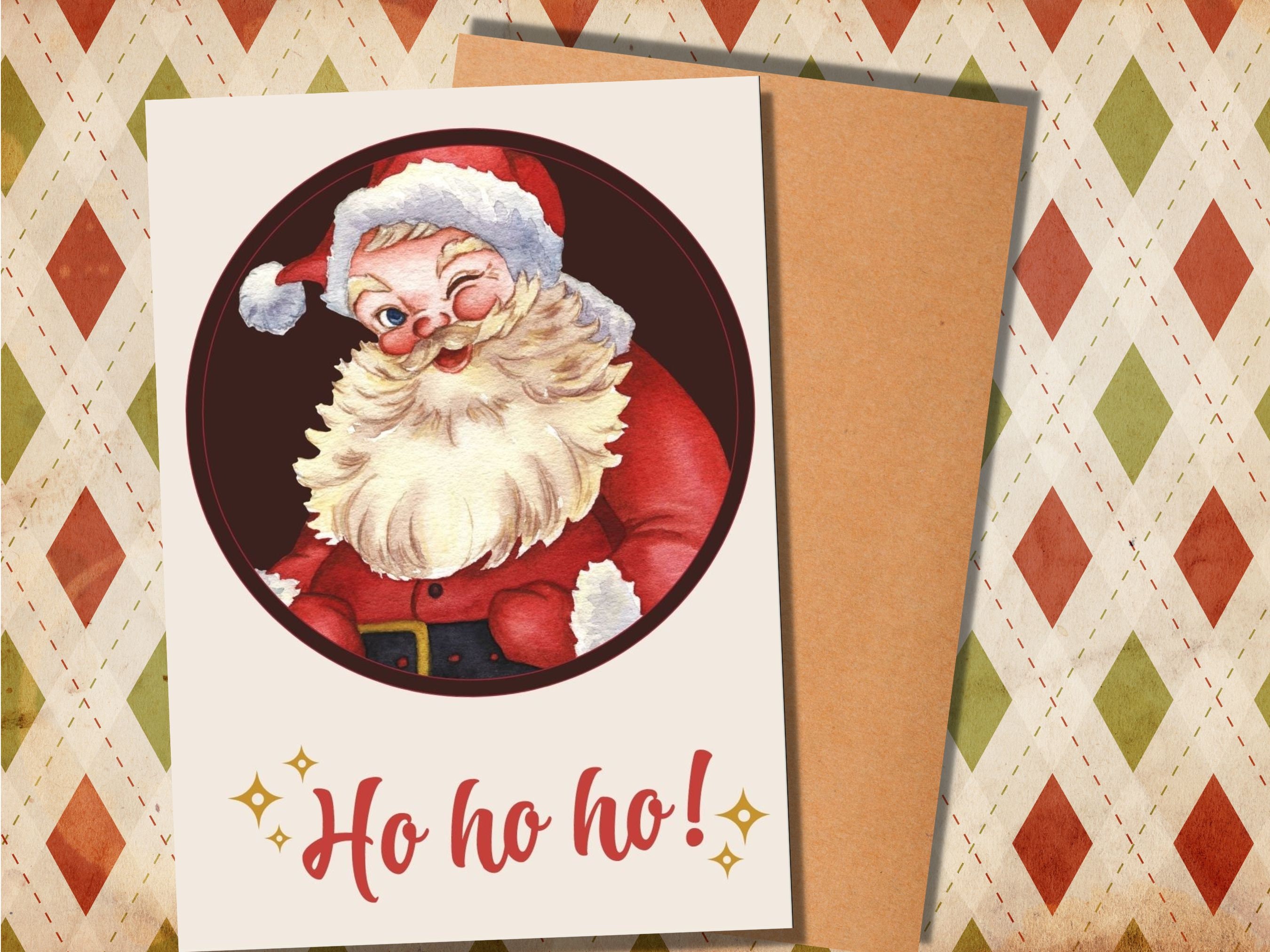 Vintage Christmas Cards Printable Blank Christmas Cards - Etsy