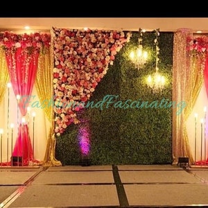 Set of 2 10-head Golden Reed Led Lights,led Stand,wedding Stand - Etsy