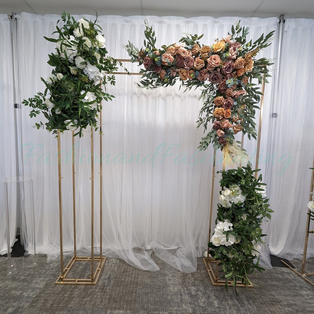 6.6ft 6ft Shiny Gold Square Backdrop Wedding Stand - Etsy