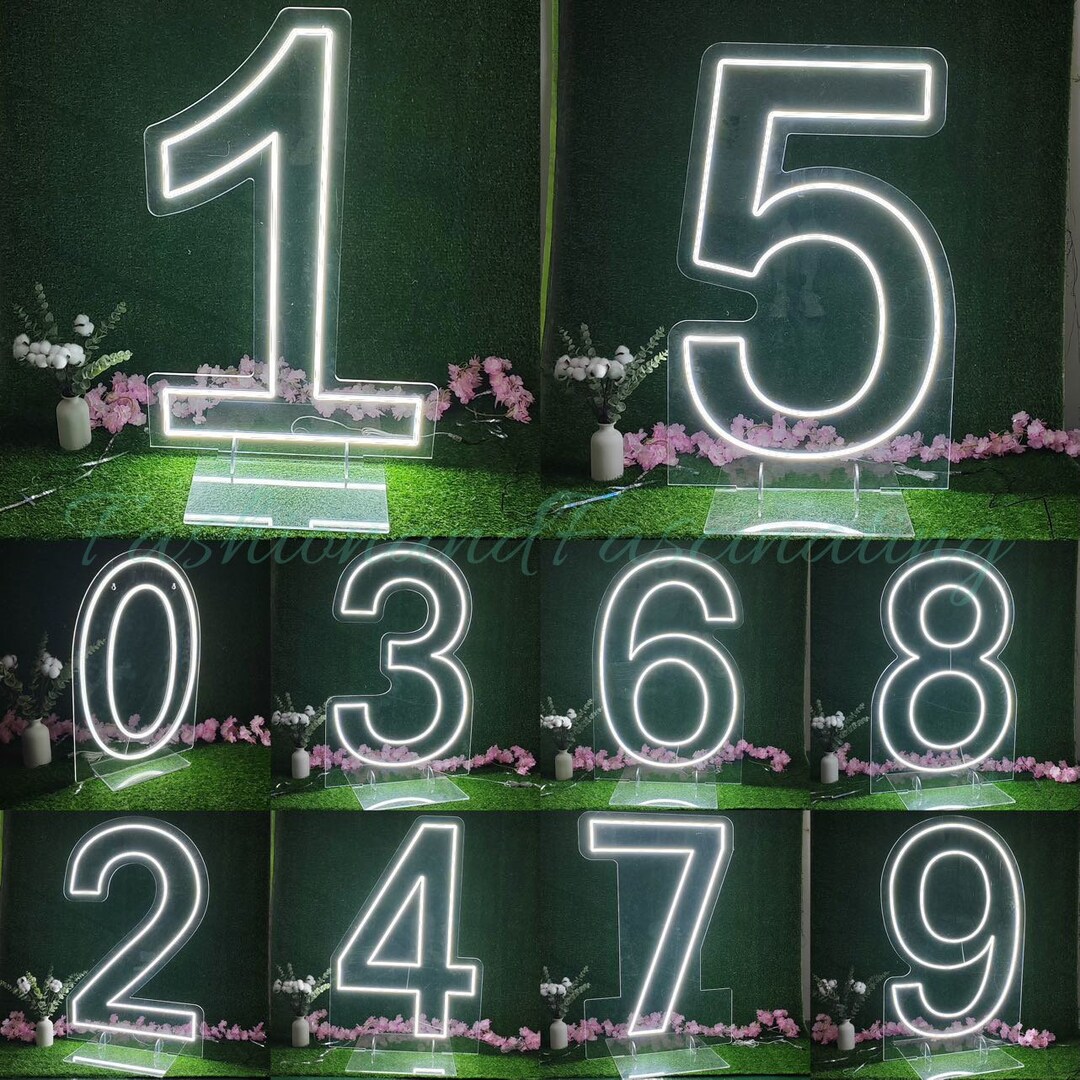 41 Tall Number Neon Sign,larger Light up Number,baby Shower09 - Etsy