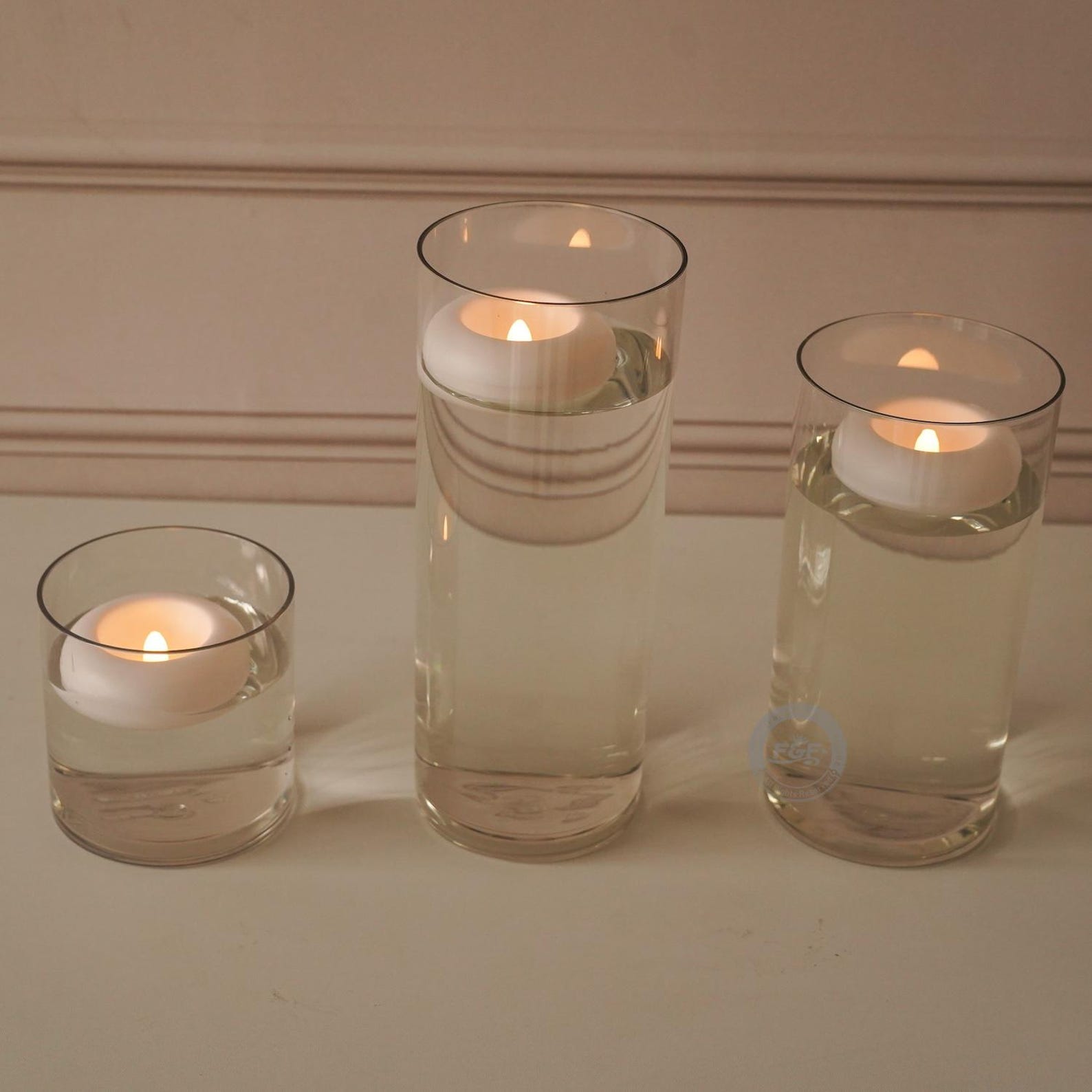 60 Floating Flameless Candles | Water-activated LED Lights | Wedding ...