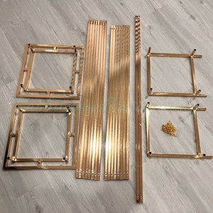 6.6ft 6ft Shiny Gold Square Backdrop Wedding Stand - Etsy