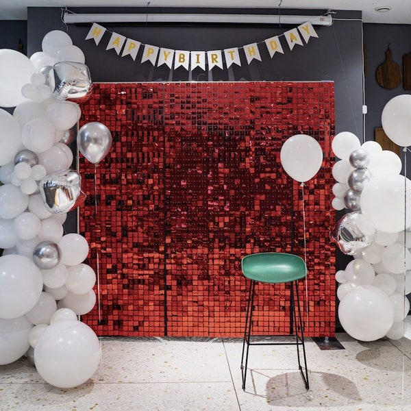 Red Shimmer Backdrop - Etsy