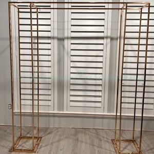 6.6ft 6ft Shiny Gold Square Backdrop Wedding Stand - Etsy