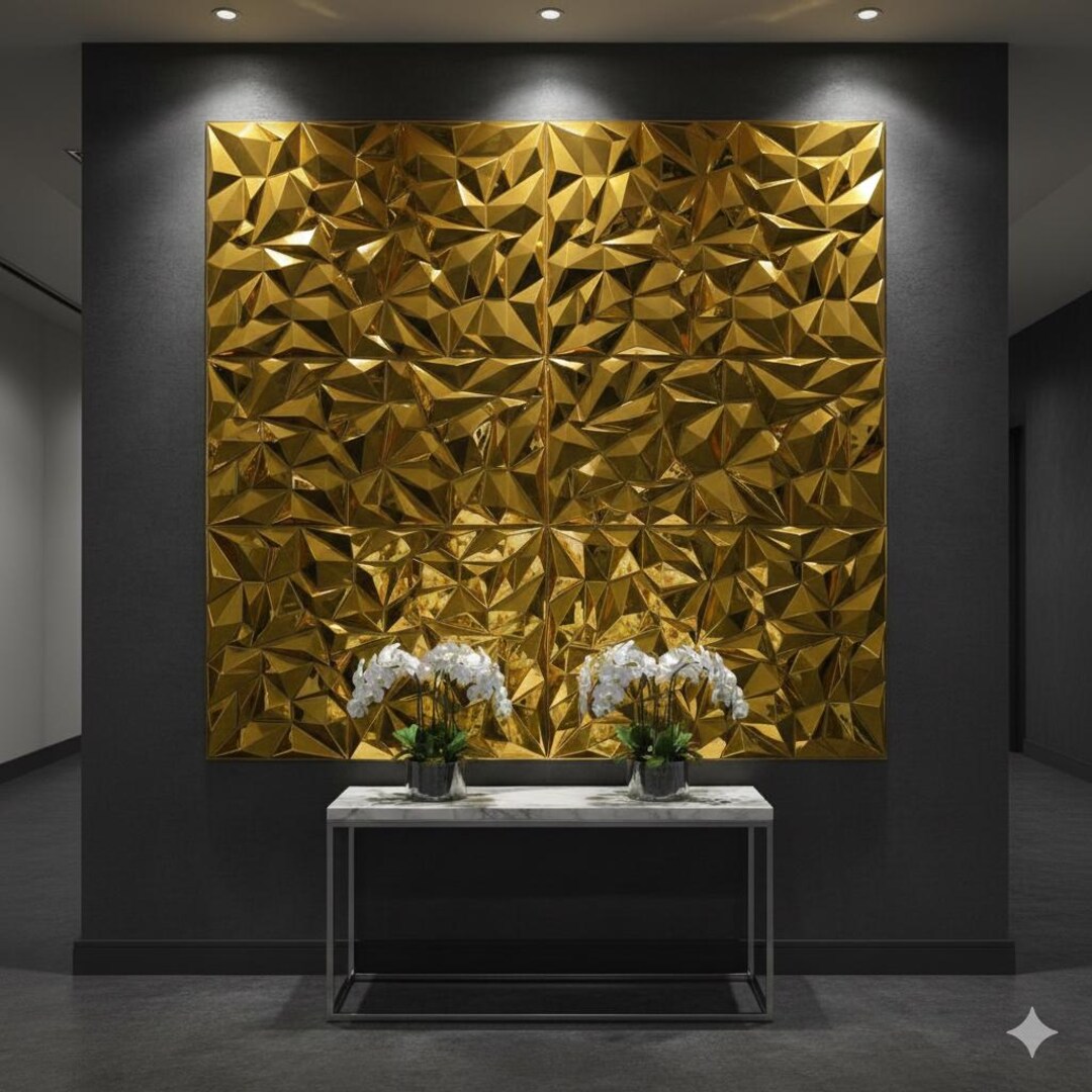 Paneles de pared de PVC 3D con diseño de diamante de 2,4 x 2,4 m: 25 ...