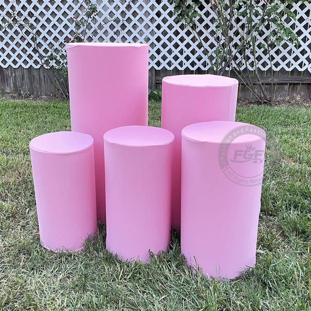 Finalsale!!!set of 5 Milk Silk Cylinder Covers | Column & Pedestal ...