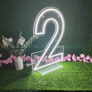 24 Tall Number Neon Sign,large Light up Numbers,letter Neon Sign - Etsy