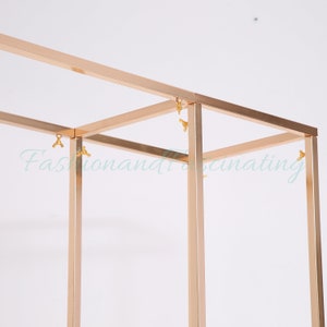 6.6ft 6ft Shiny Gold Square Backdrop Wedding Stand - Etsy