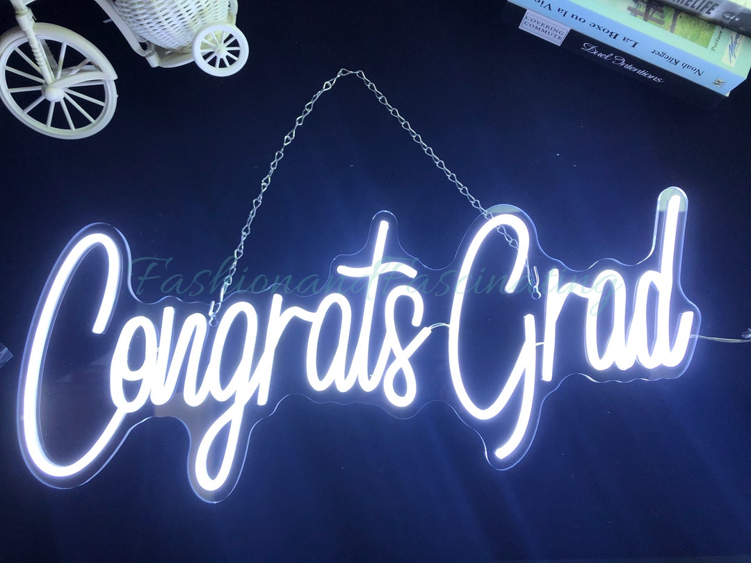 26.4inx 11in LED Neon Sign【congrats Grad】 - Etsy