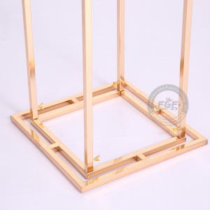 Gold Square Wedding Arch Backdrop Stand, Metal Ceremony Frame, Party ...