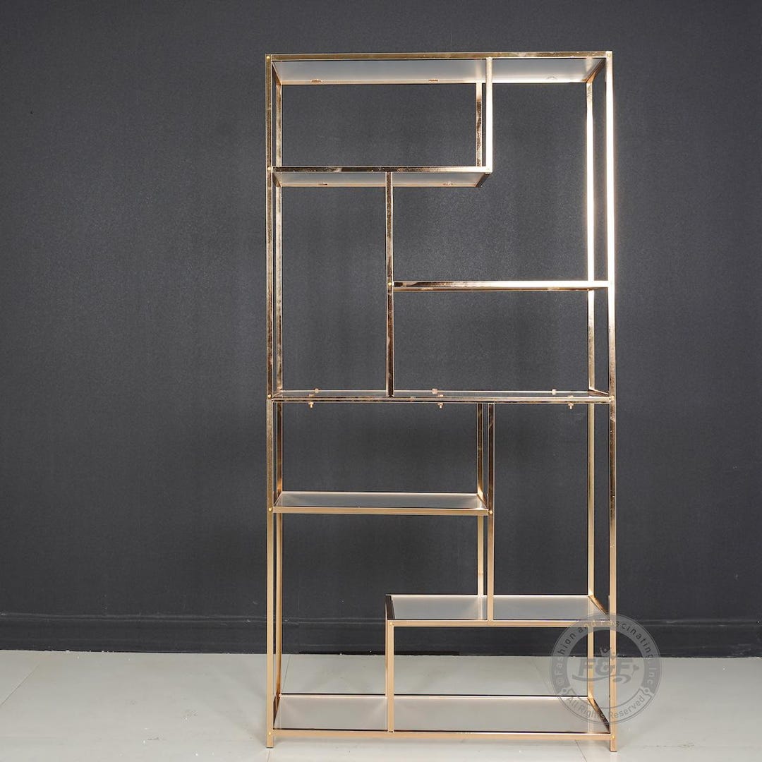 6FT Tall Gold Metal 6-tier Dessert Cupcake Stand,wall Hanging Shelf ...