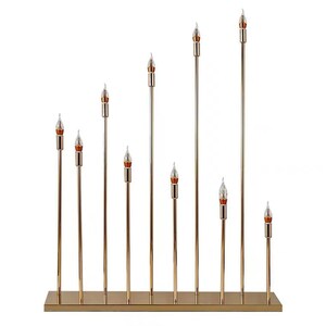 Set of 2 10-head Golden Reed Led Lights,led Stand,wedding Stand - Etsy