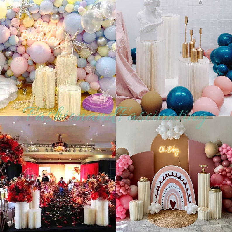 Paper Cylinder Pedestal Set, Wedding Column Decor - Etsy