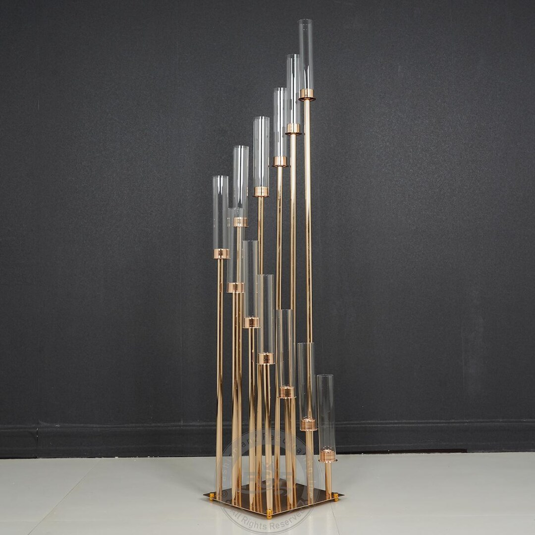 2 PACK 57“ Tall 12 Arms Cluster Candle Holder,wedding Candelabras Table ...