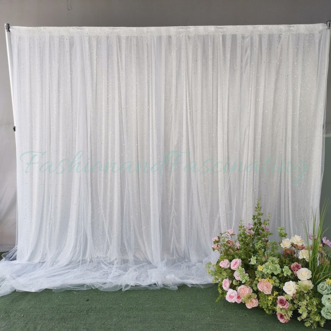 10ft10ft Gold Sequin Yarn With Pearly Thick Layered Backdrop Curtain - Etsy