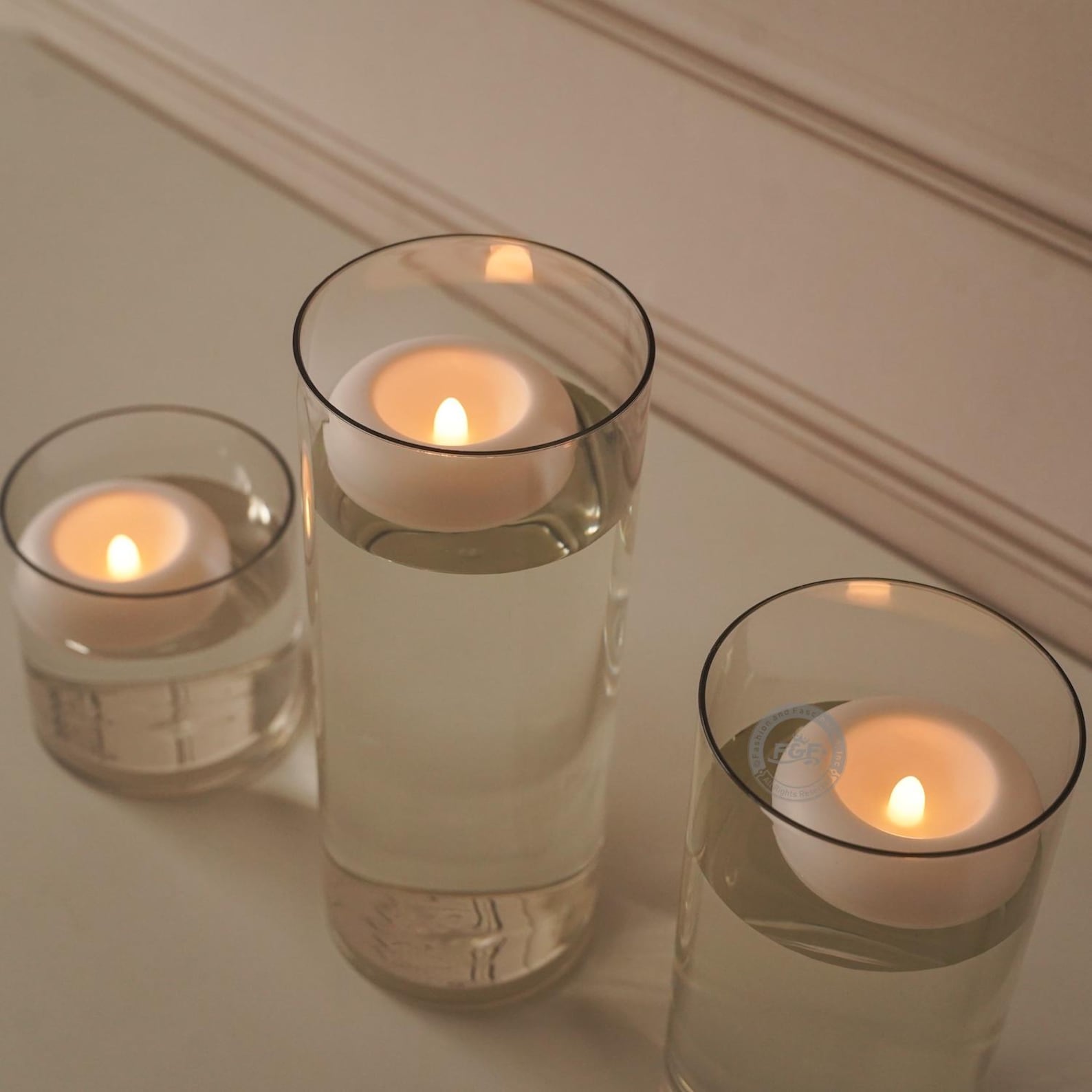 60 Floating Flameless Candles | Water-activated LED Lights | Wedding ...