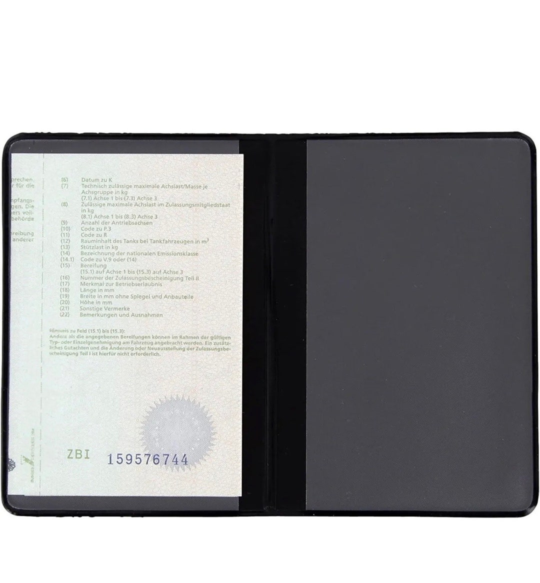 Vehicle Registration Folder Folder for Driver's License Vehicle ...