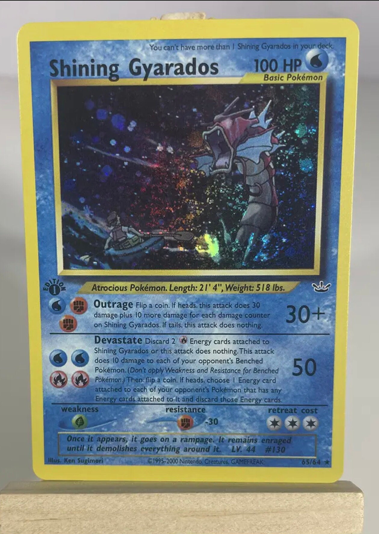 Pokemon Card Shining Gyarados 65/64 Neo Revelation High - Etsy