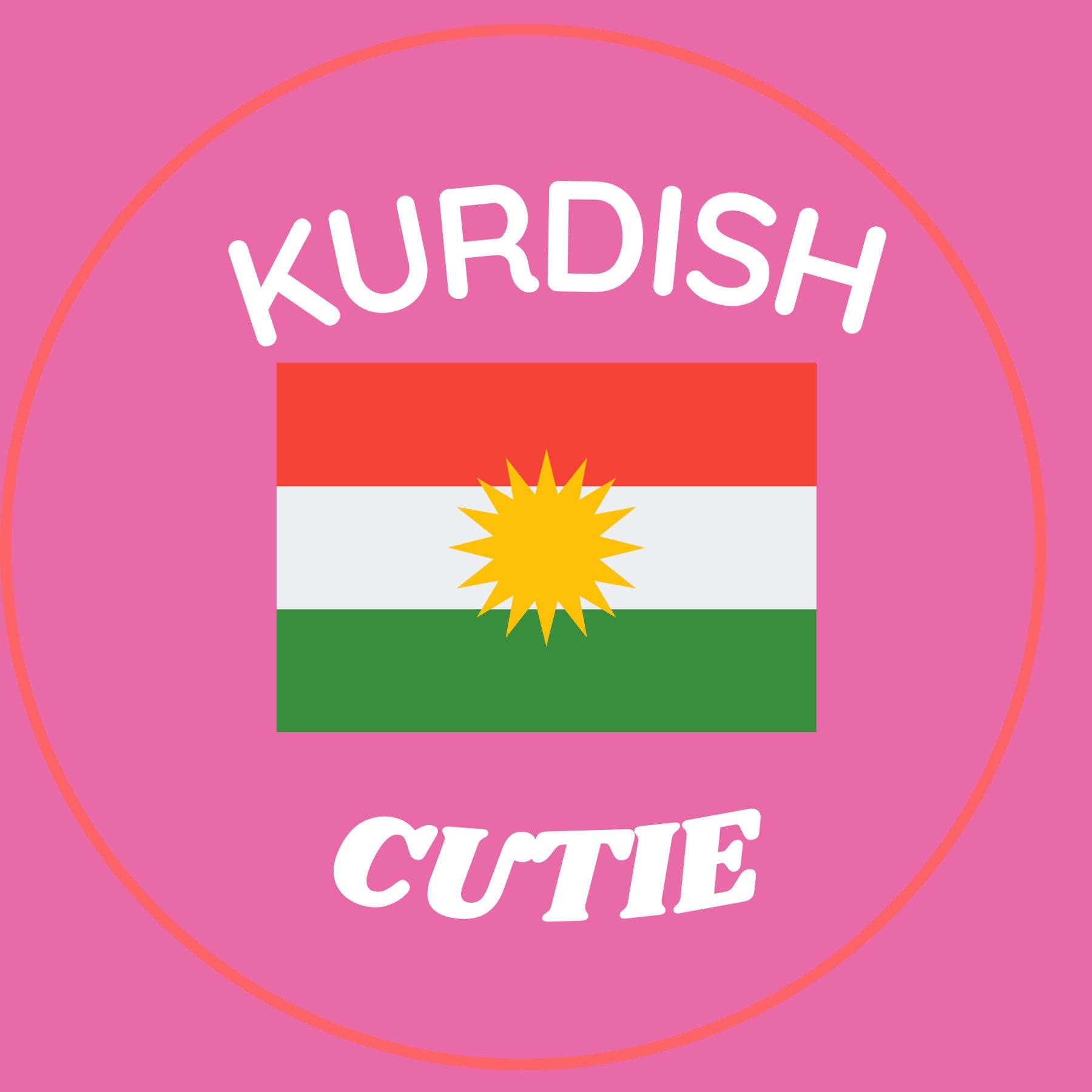 Kurdish Cutie Sticker 5 Pack of Designs - Digital Download Kurdish ...