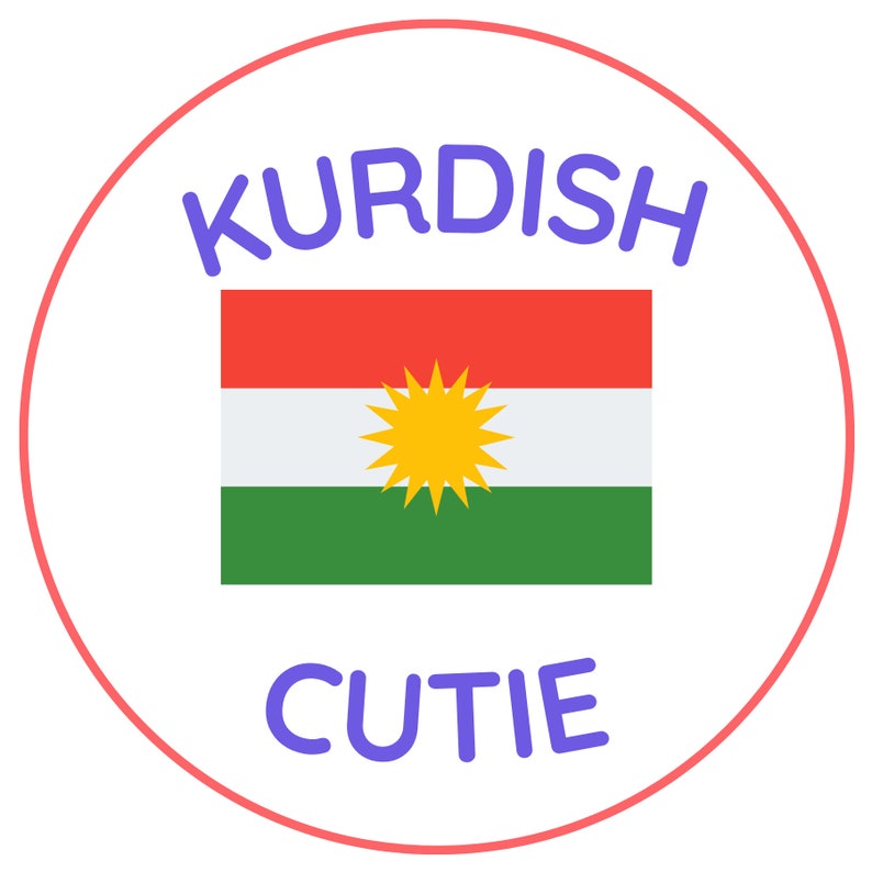 Kurdish Cutie Sticker 5 Pack of Designs - Digital Download Kurdish ...