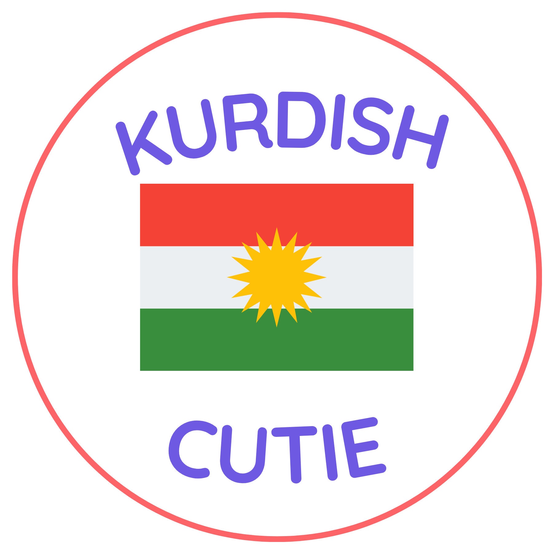 Kurdish Cutie Sticker 5 Pack of Designs - Digital Download Kurdish ...