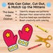 Mitten Match, Winter Preschool Printable, Toddler Activity, Matching ...