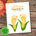 Sweet Corn Footprint Handprint Craft, Thanksgiving Craft for Toddlers ...
