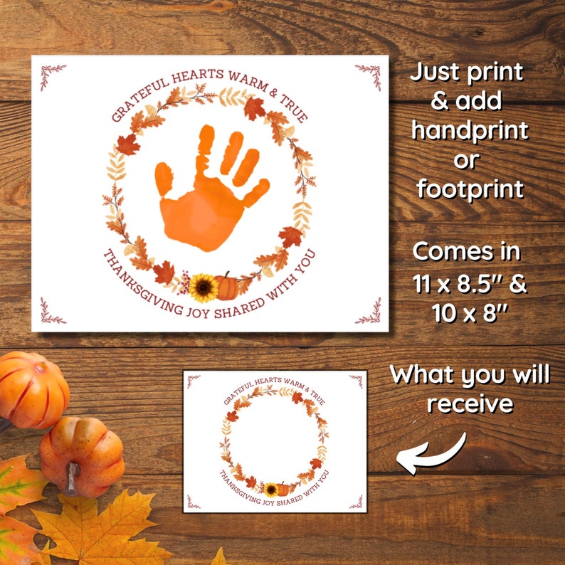 Thanksgiving Handprint Craft, Fall Crafts for Kids, Thankful Art ...
