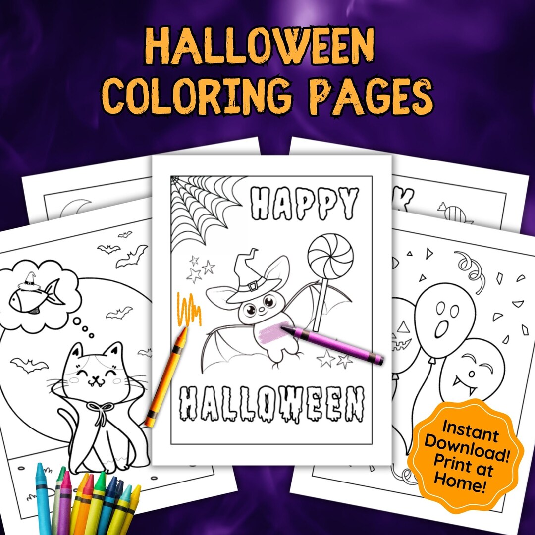 Halloween Coloring Pages, Halloween Activity for Kids, Coloring Pages ...