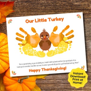 Thanksgiving Handprint Craft, Baby's First Thanksgiving, Turkey ...