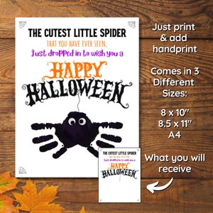 Halloween Handprint Craft, Cutest Little Spider, Daycare Craft ...