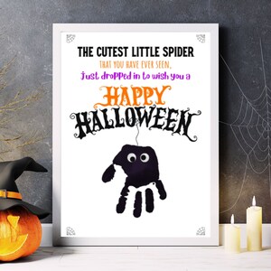 Halloween Handprint Craft, Cutest Little Spider, Daycare Craft ...