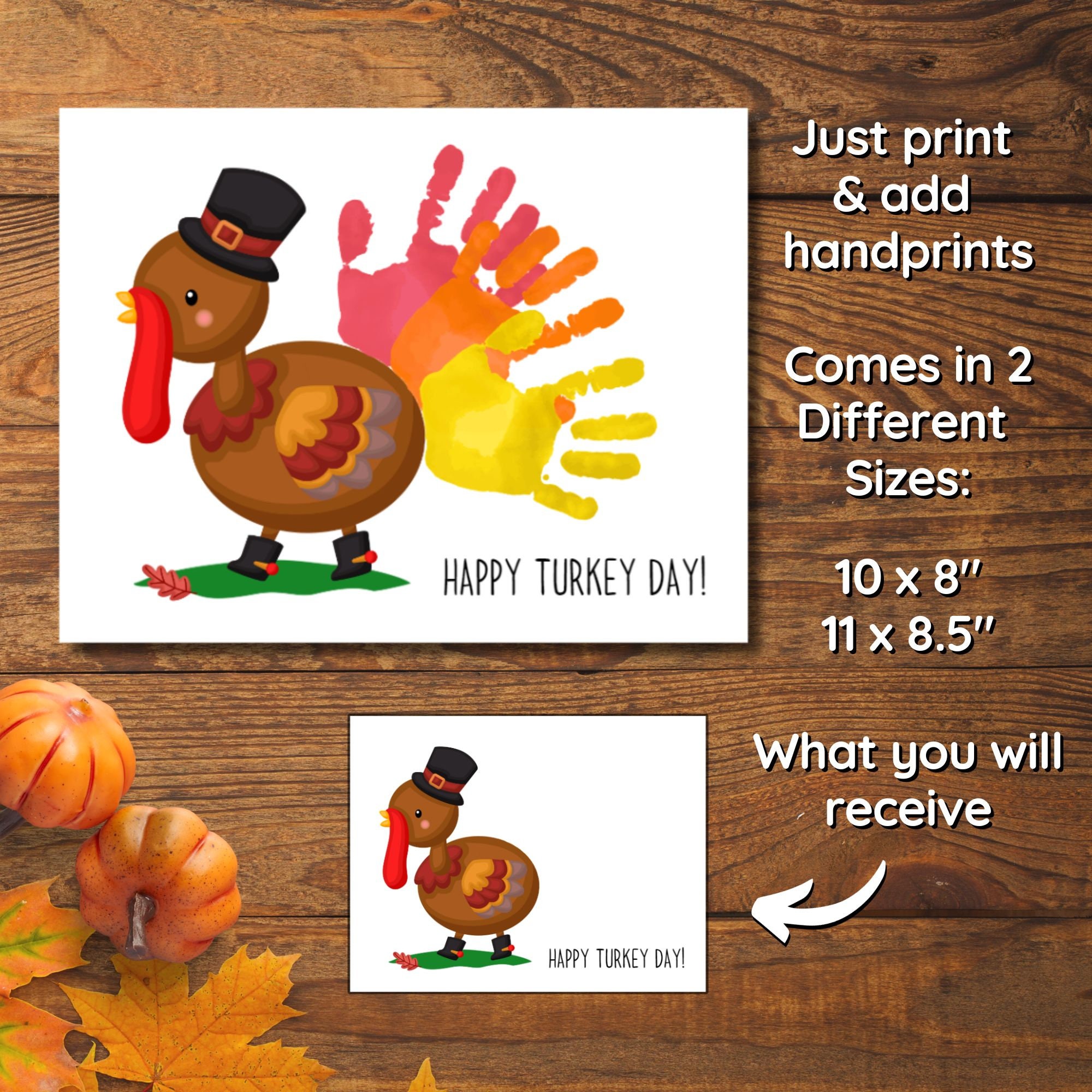 Thanksgiving Handprint Craft for Kids, Preschool Craft, Fall Craft for ...