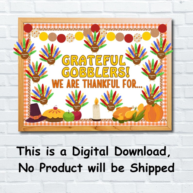 Thanksgiving Bulletin Board Kit, Fall Bulletin Board, Thanksgiving ...