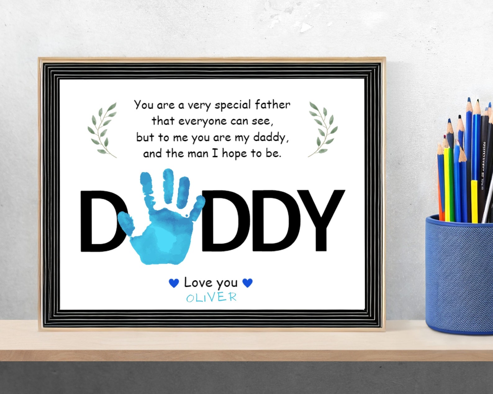 Father's Day Printable, Fathers Day Poem, Handprint Printable, Baby ...
