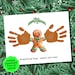 Christmas Handprint Art, Gingerbread Handprint Craft, Christmas ...