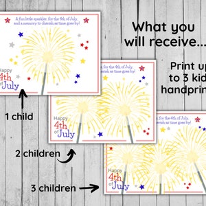 4th of July Handprint Craft, Fourth of July Sparkler Handprint Art ...
