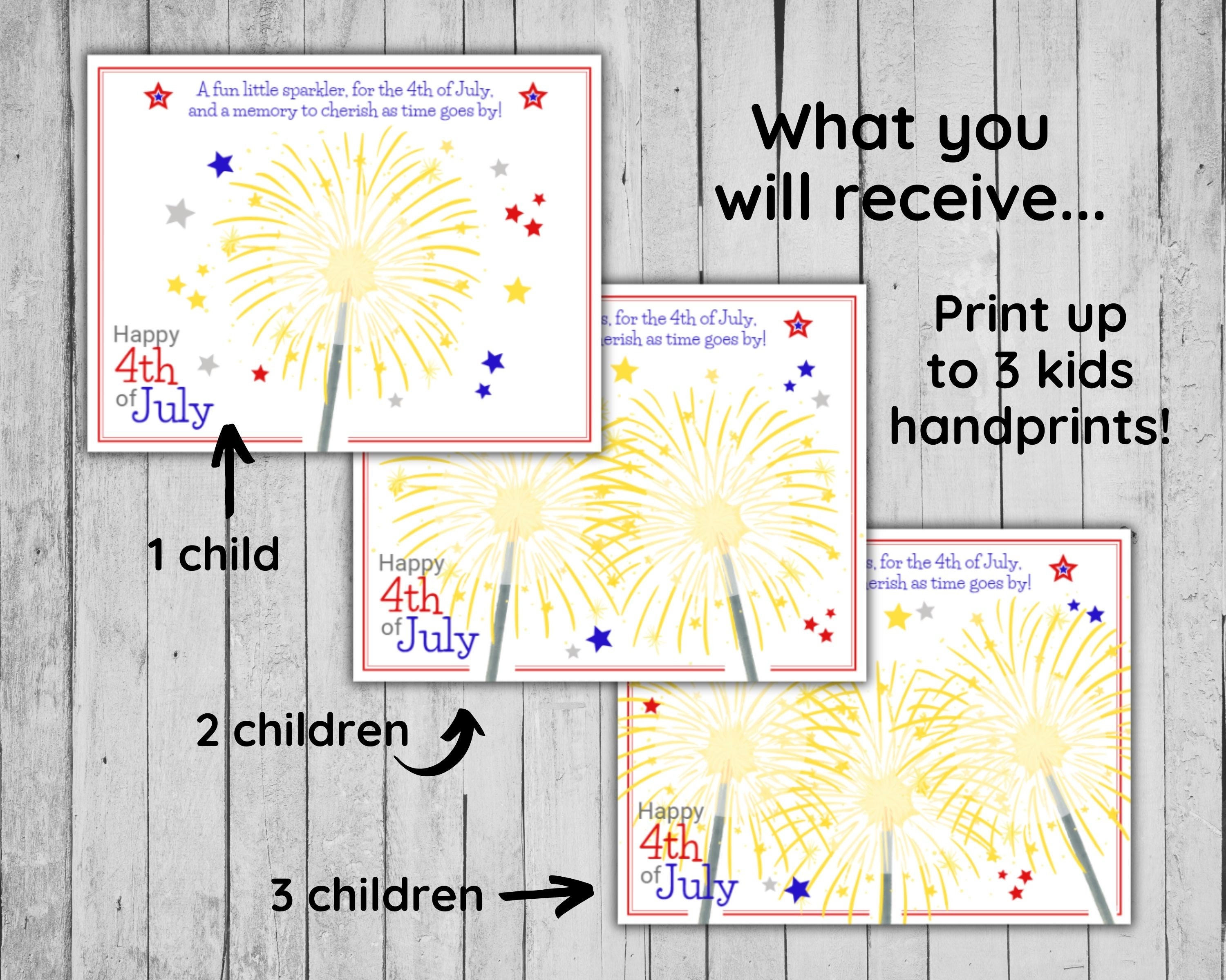 4th of July Handprint Craft, Fourth of July Sparkler Handprint Art ...