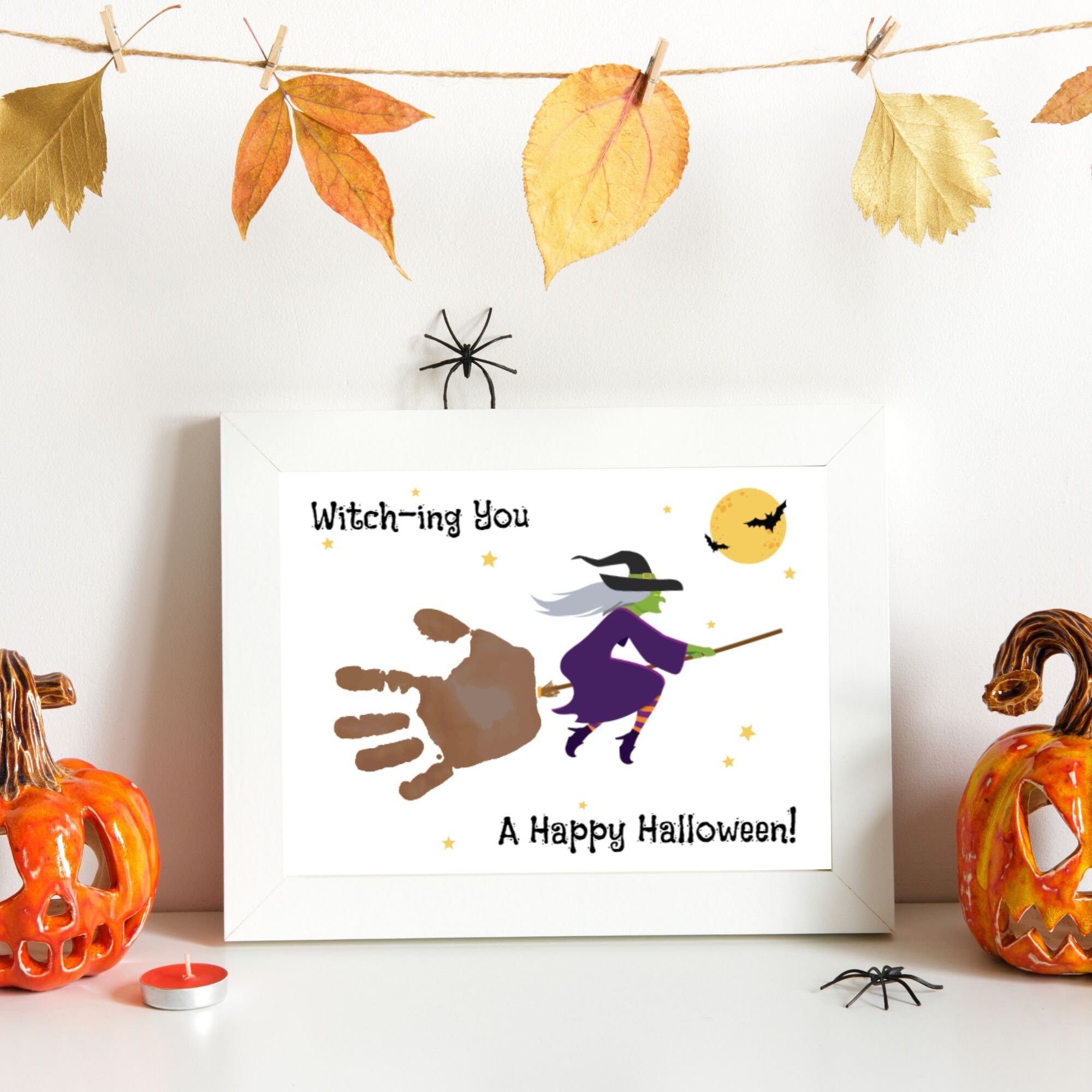 Halloween Handprint Craft for Kid, Handprint Art, Halloween Craft ...
