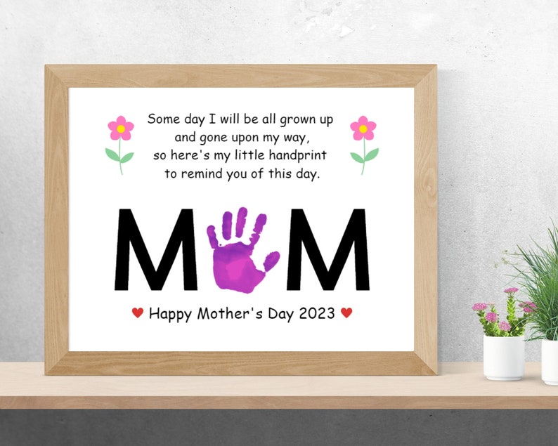 Mother's Day Printable Handprint Art Craft Baby Toddlers - Etsy