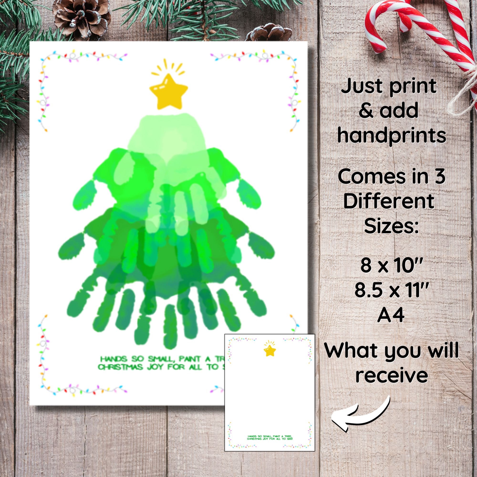 Christmas Handprint Art, Handprint Christmas Tree Activity for Toddlers ...