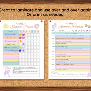 Kids Daily Schedule, Summer Chore Chart, Daily Routine for Kids, Daily ...